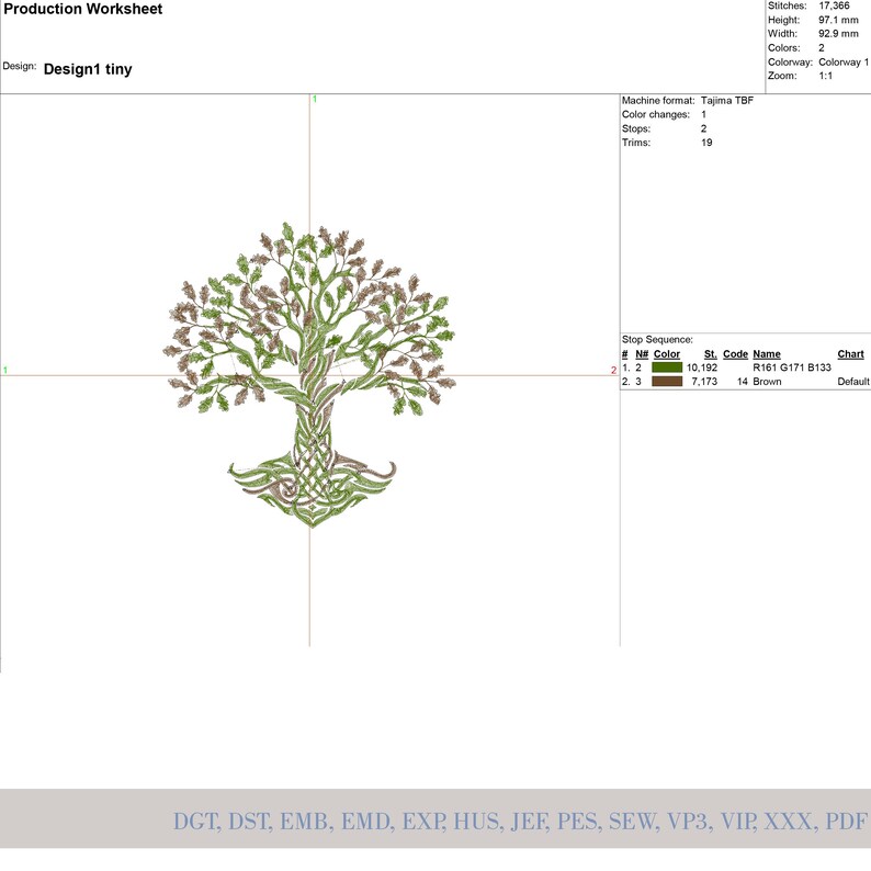 Tree of Life Machine Embroidery Design Pattern, Digital ZIP File ...