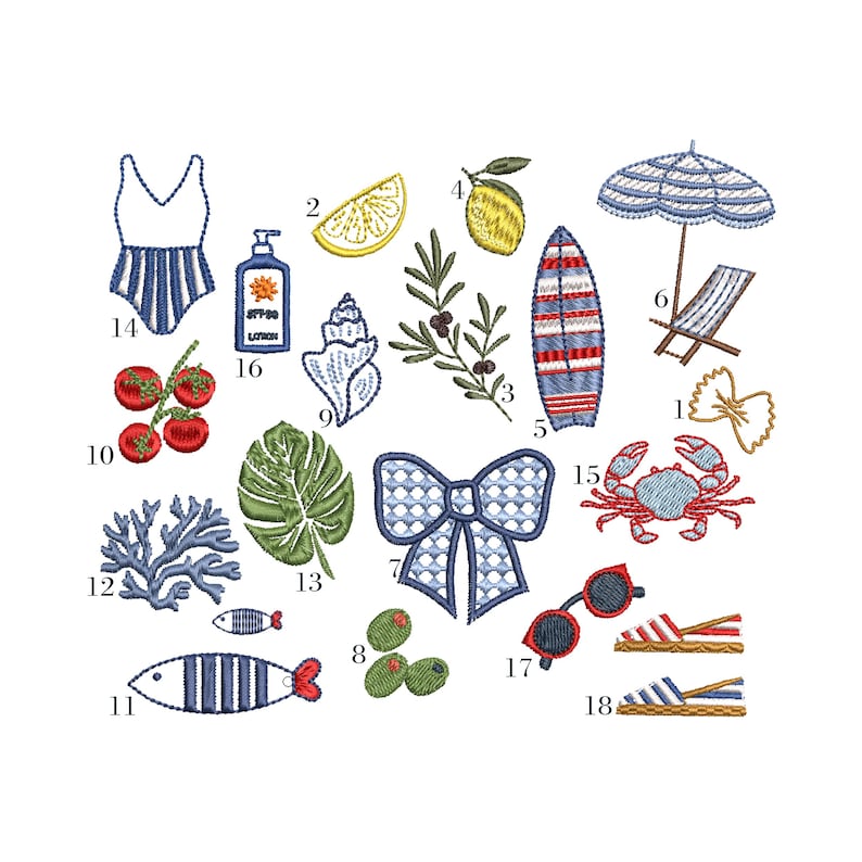 Coastal Machine Embroidery Designs: Dolce Vita Nautical Elements ...