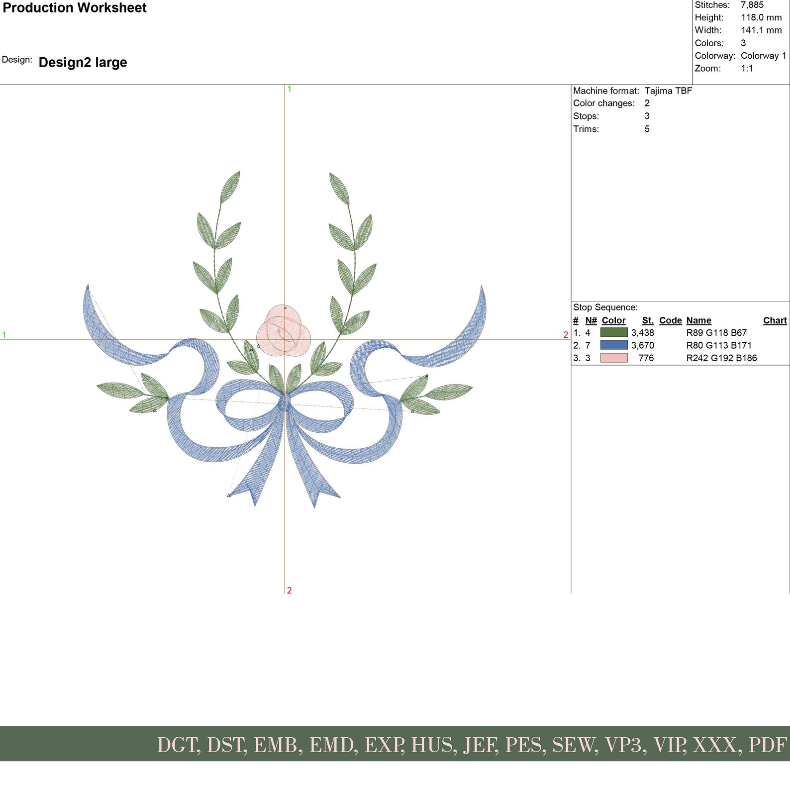New Romantic Border Machine Embroidery Design Set, Digital ZIP File ...