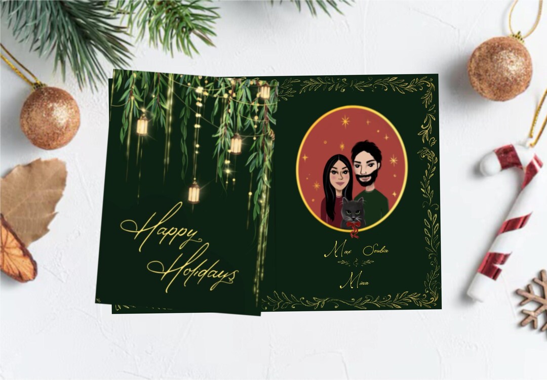 Custom Hand-drawn Card – Couple Portrait Illustration in Procreate ...