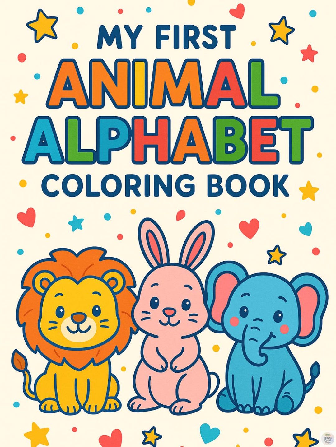 Printable ABC Animal Coloring Book | Baby Shower Game | Keepsake Gift ...