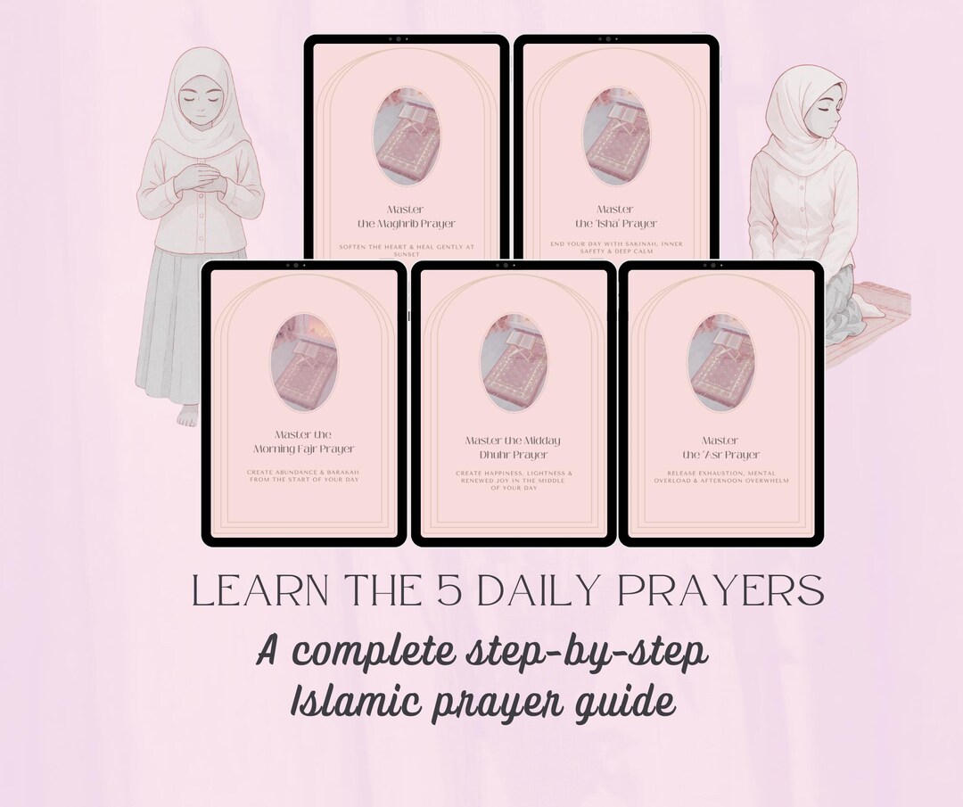 Learn the 5 Daily Prayers Islam Bundle | Step-by-step Salah Guide for ...