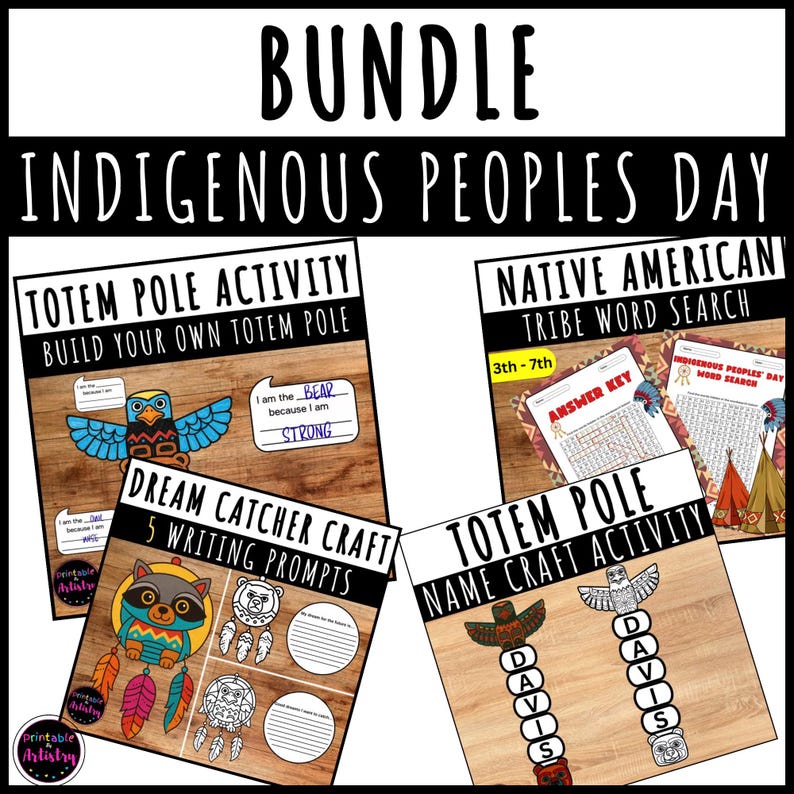 Build a Totem Pole Bundle | Native American Heritage Month| Indigenous ...