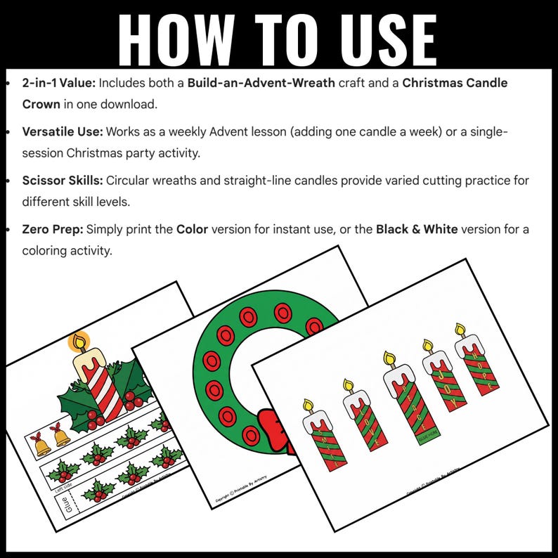 Christmas in Germany Craft BUNDLE - Advent Wreath Nutcracker Crafts - Etsy