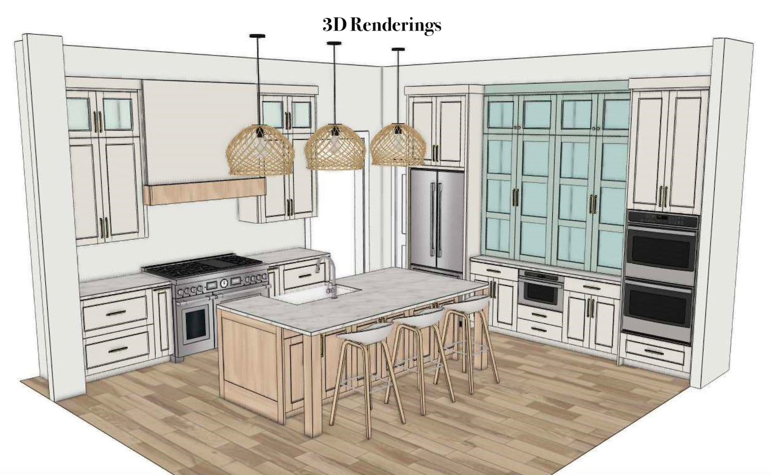 Kitchen Interior Designs, 3D Rendering, Kitchen Design, Kitchen Remodel ...