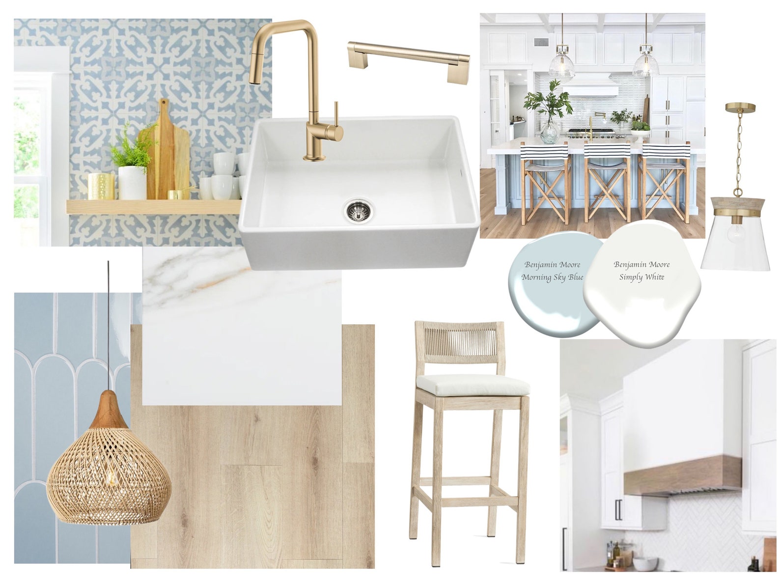 Moodboard -coastal Kitchen Online Interior Design Moodboard, Mood Board ...