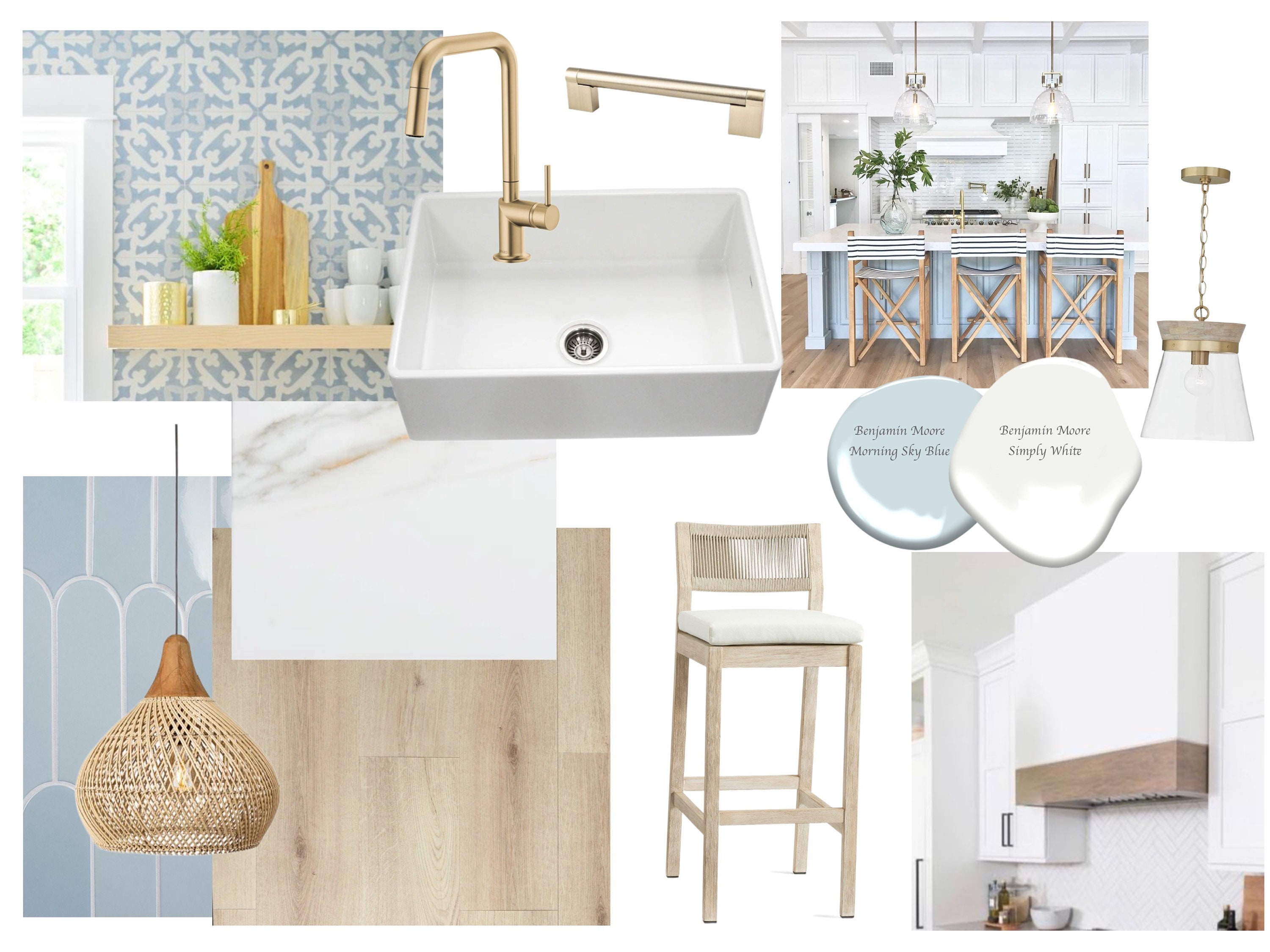 Moodboard -coastal Kitchen Online Interior Design Moodboard, Mood Board ...
