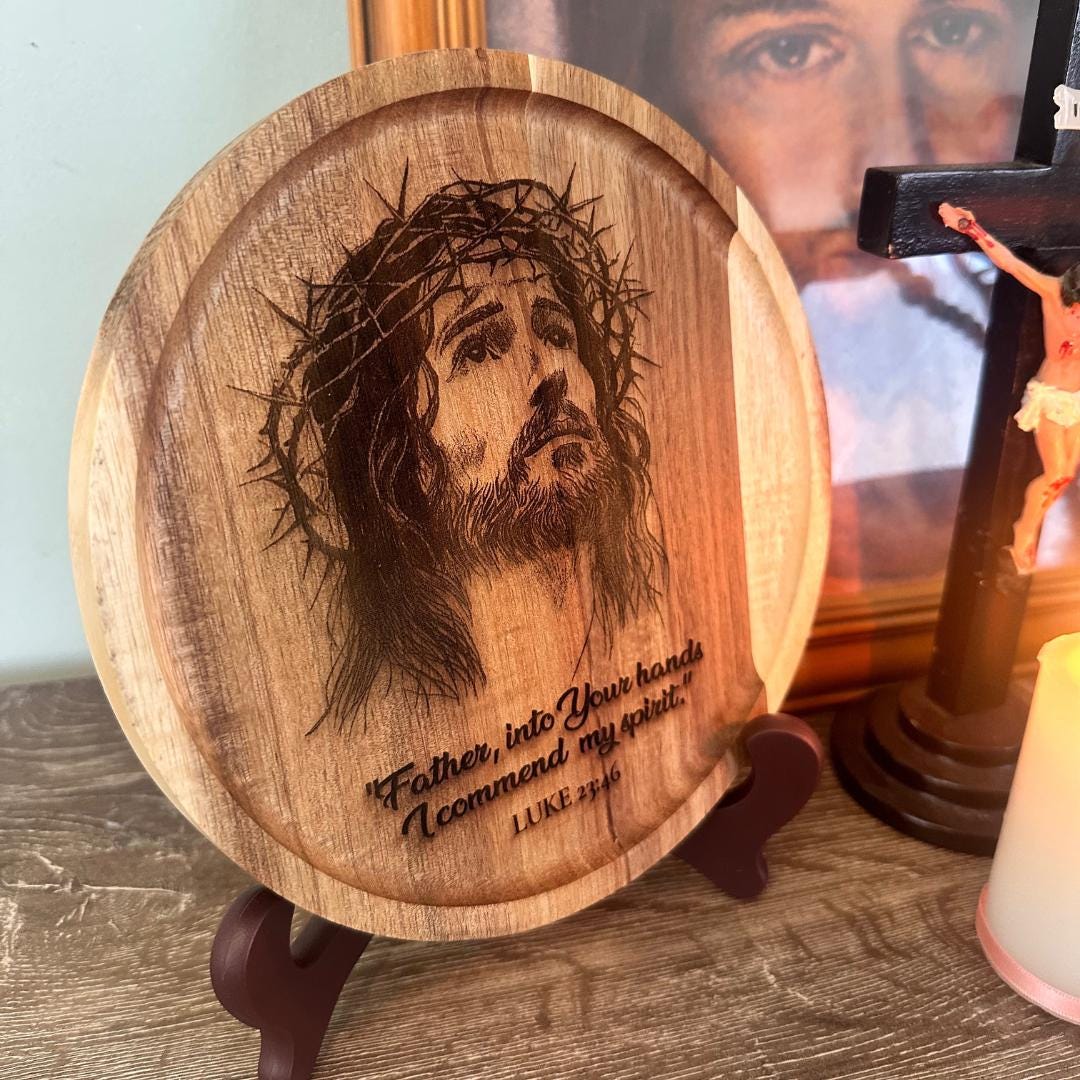 Personalized Christian Encouragement Gift Jesus Crown of Thorns Wooden ...