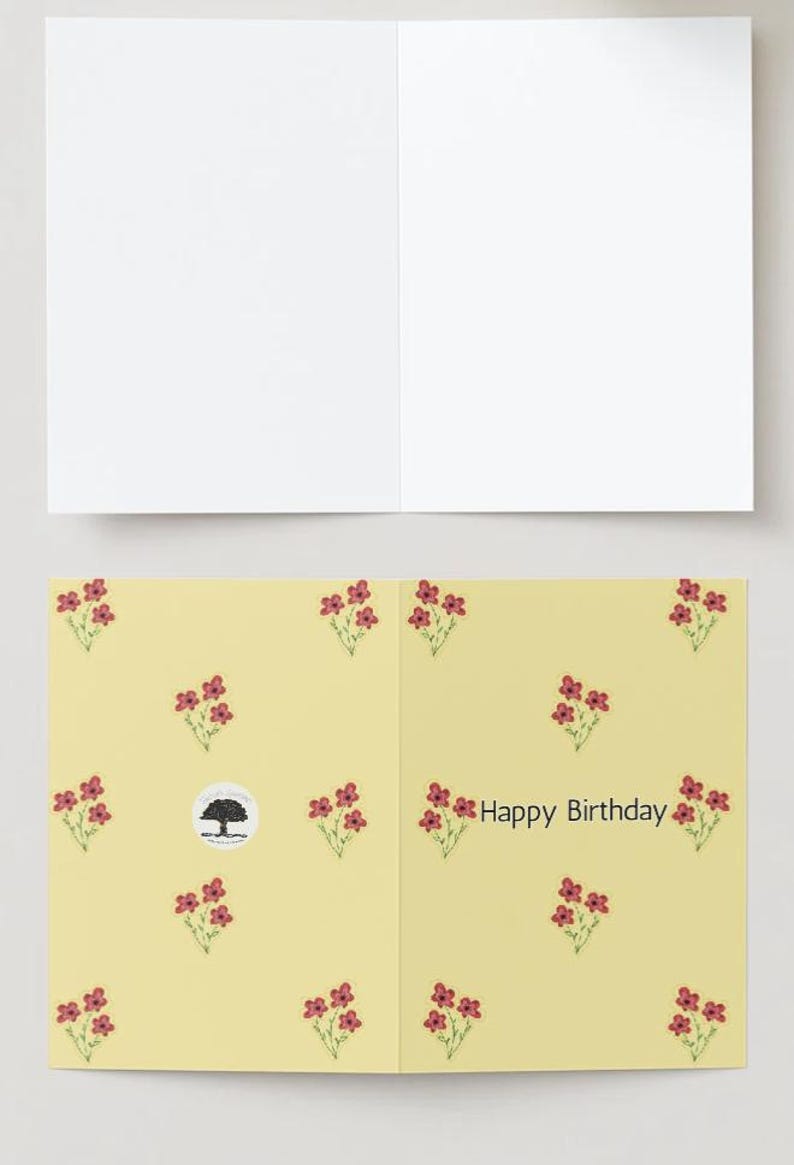 Small Flowers - Happy Birthday Card - Etsy
