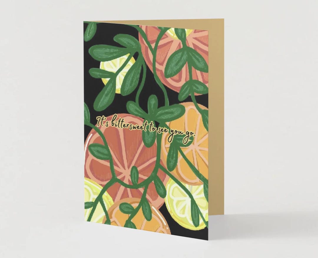 Bittersweet Goodbye - Farewell Blank Greeting Card - Etsy Australia