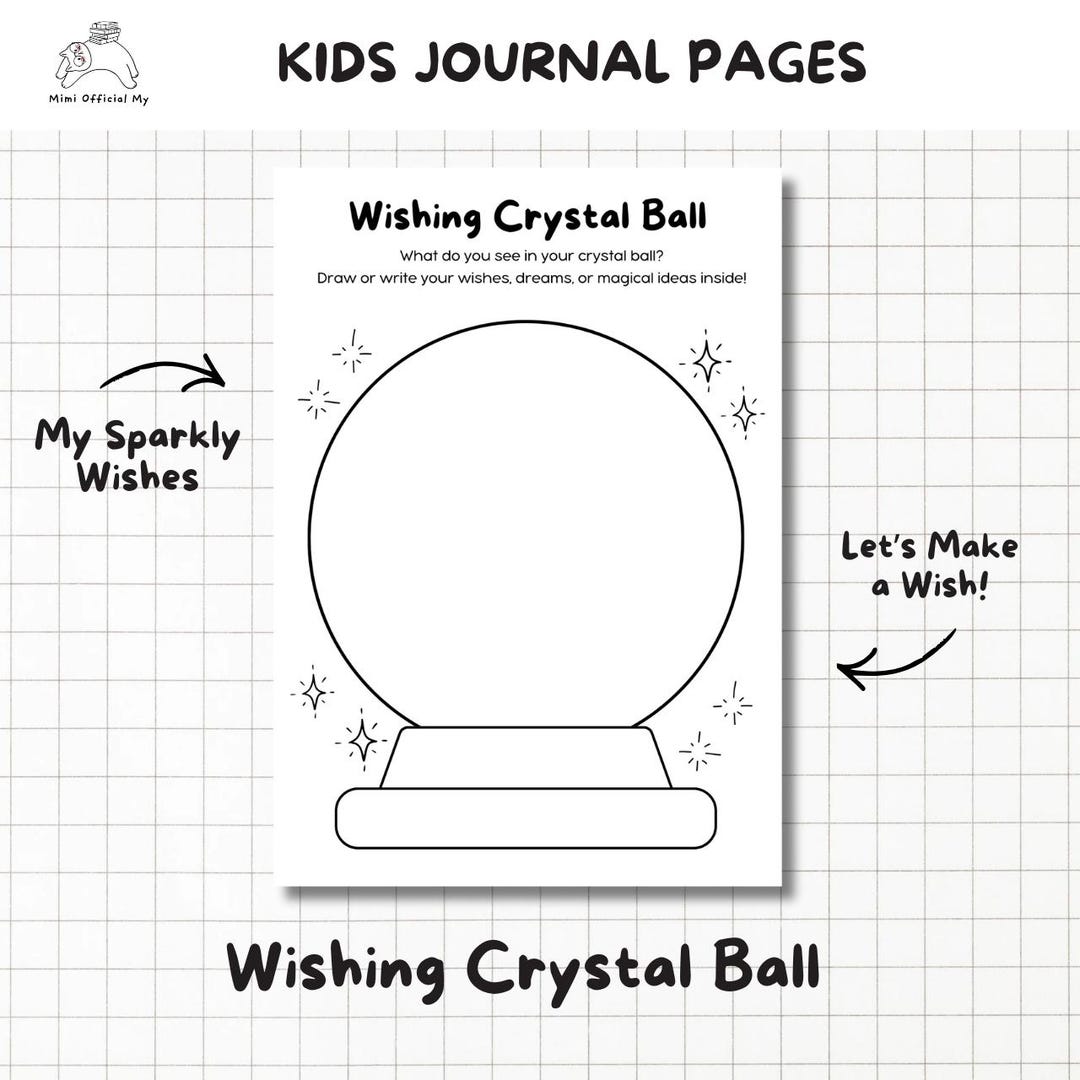Wishing Crystal Ball Kids Activity Page Printable | Creative Drawing ...
