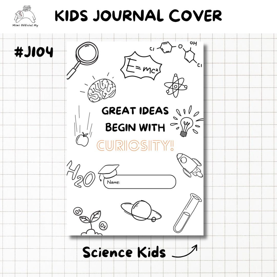 Science Quote Journal Cover, Printable PDF, Kids Doodle Journal, Kids ...