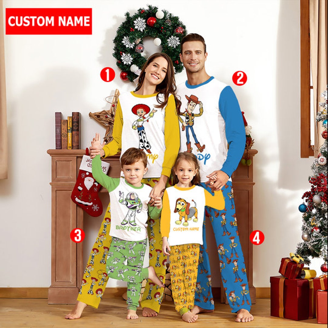 Group Matching Family Pajamas Set Custom Disneyy Ttoy Storyy Woody ...