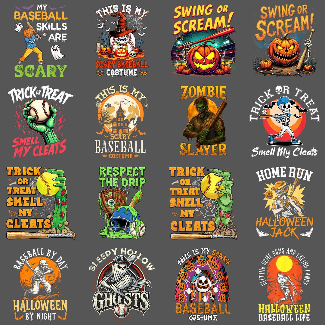 Baseball Scary Halloween PNG, Funny Sarcastic Quote Clipart, Spooky ...