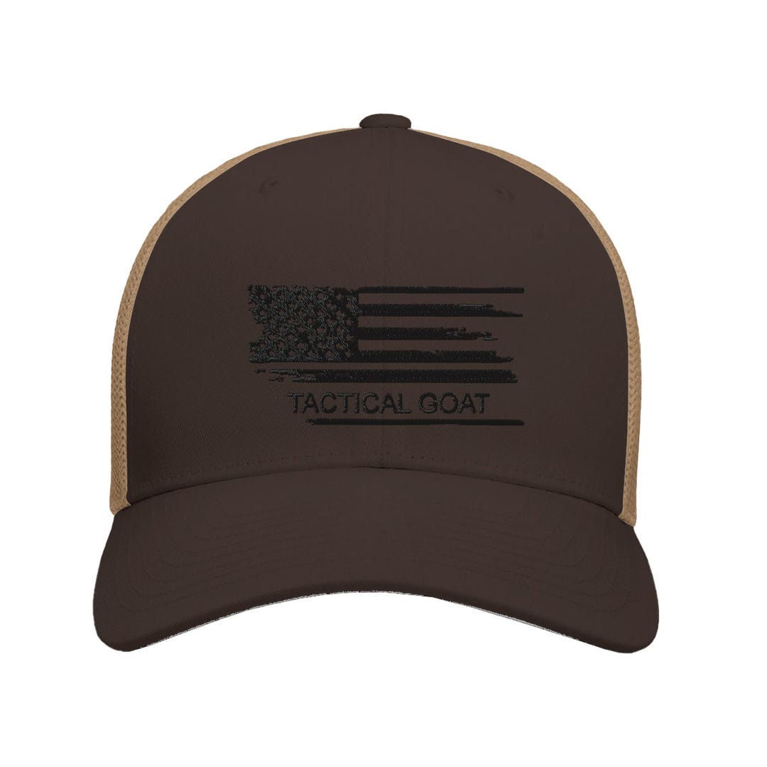 Tactical Goat Trucker Hat - Proud Military Veteran Cap - Comfort ...