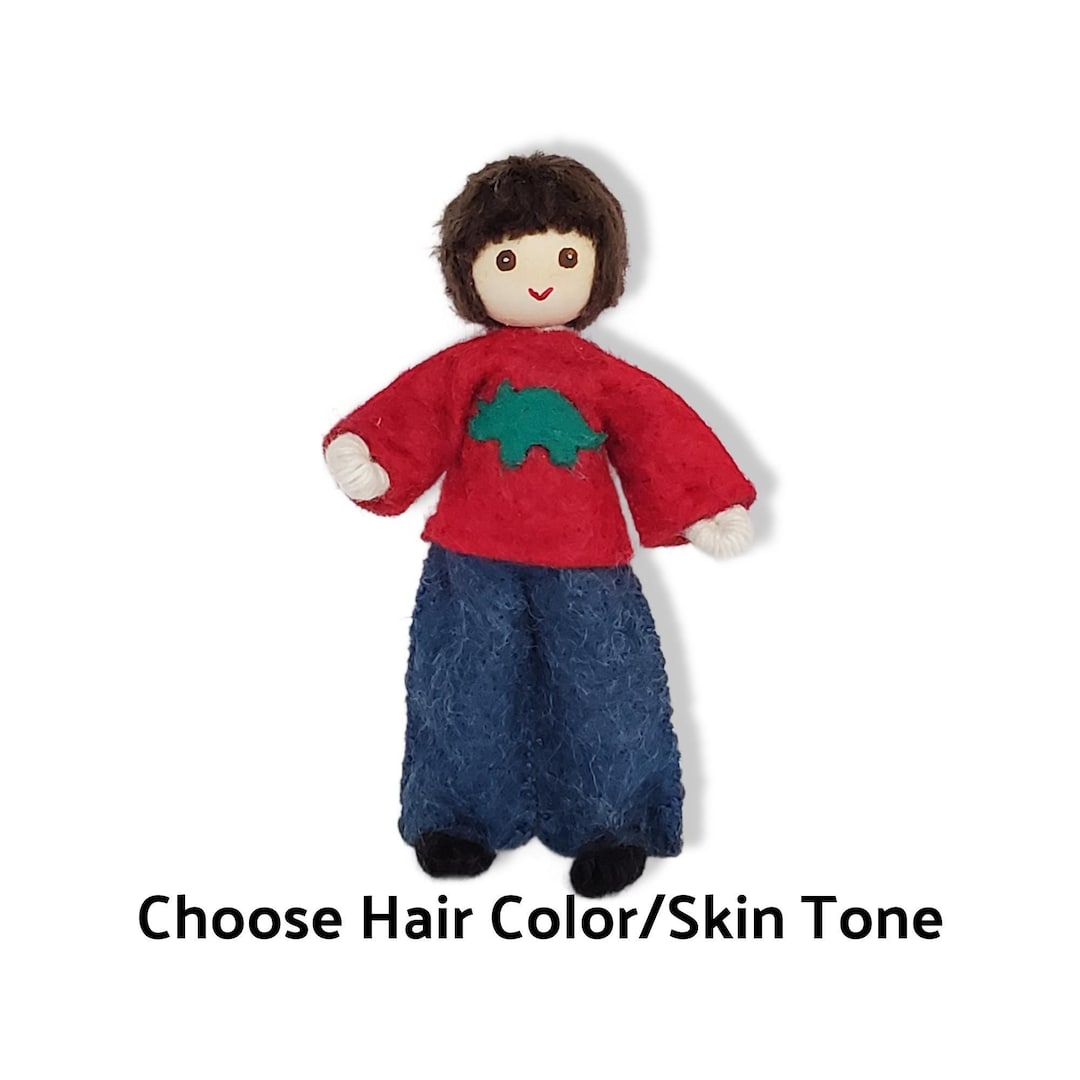 Little Brother Boy Dollhouse Doll | Miniature 1:12 Scale Dolls Family ...