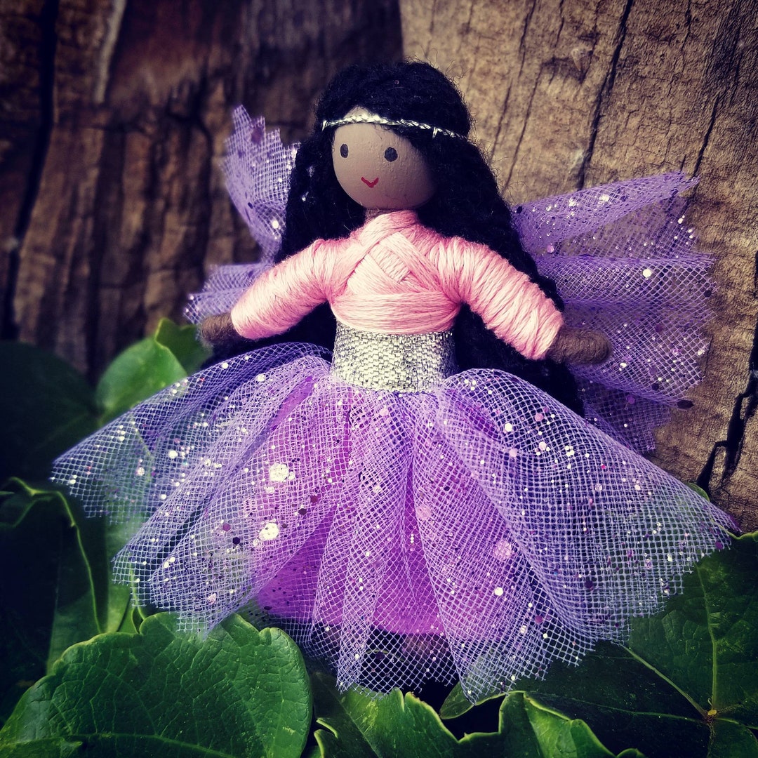 Fairy Doll Miniature Fairy Dolls, Tiny Fairy Dolls, Brown Skin Fairy ...