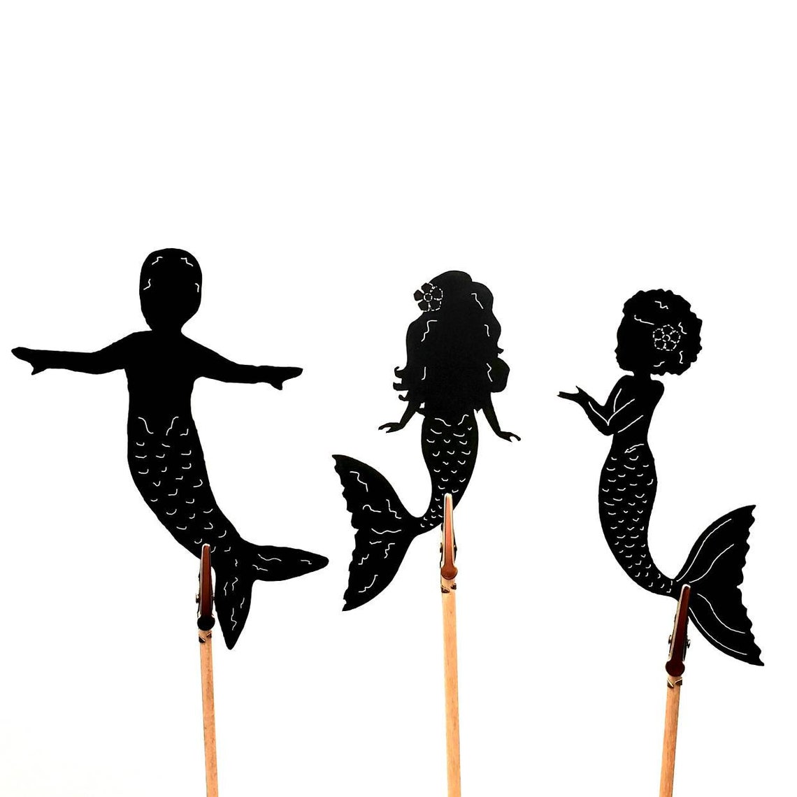 Mermaid Shadow Puppets - Etsy