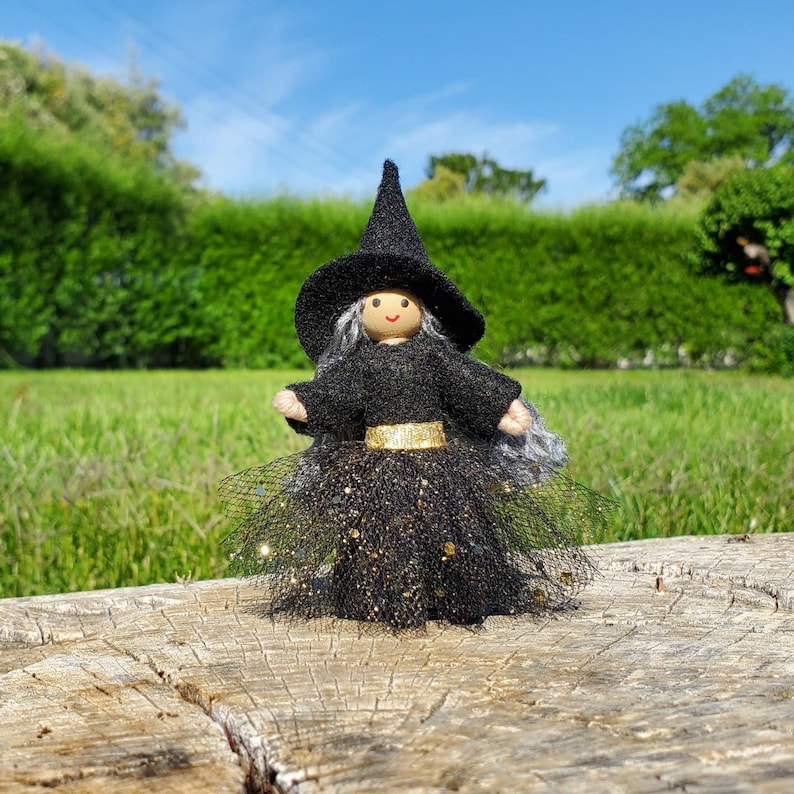 Cute Witch Doll Sweet Witch Figurine Handmade Small Witch | Etsy