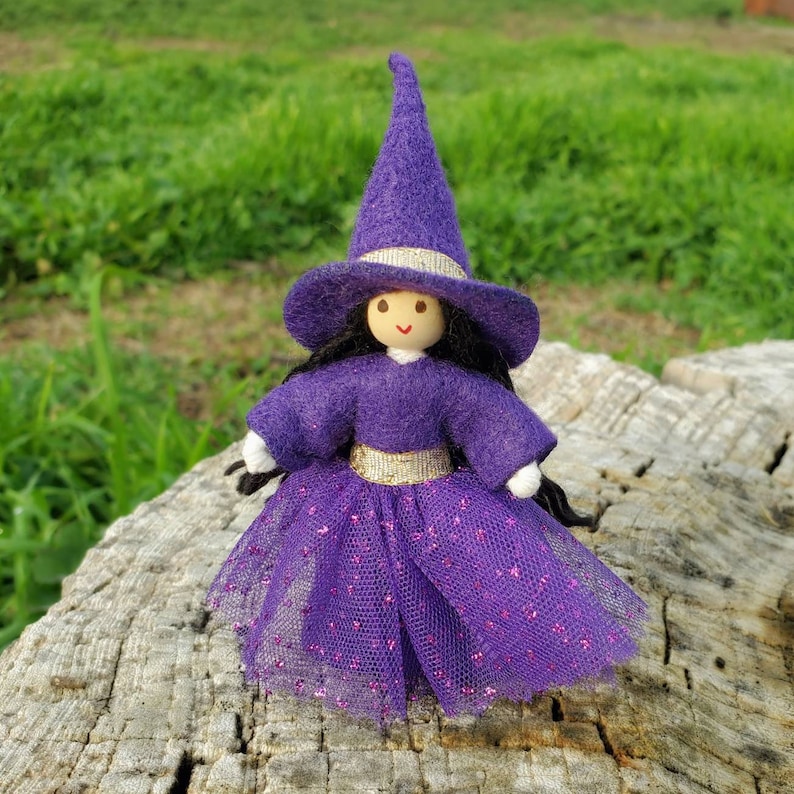 Cute Witch Doll Sweet Witch Figurine Handmade Small Witch - Etsy