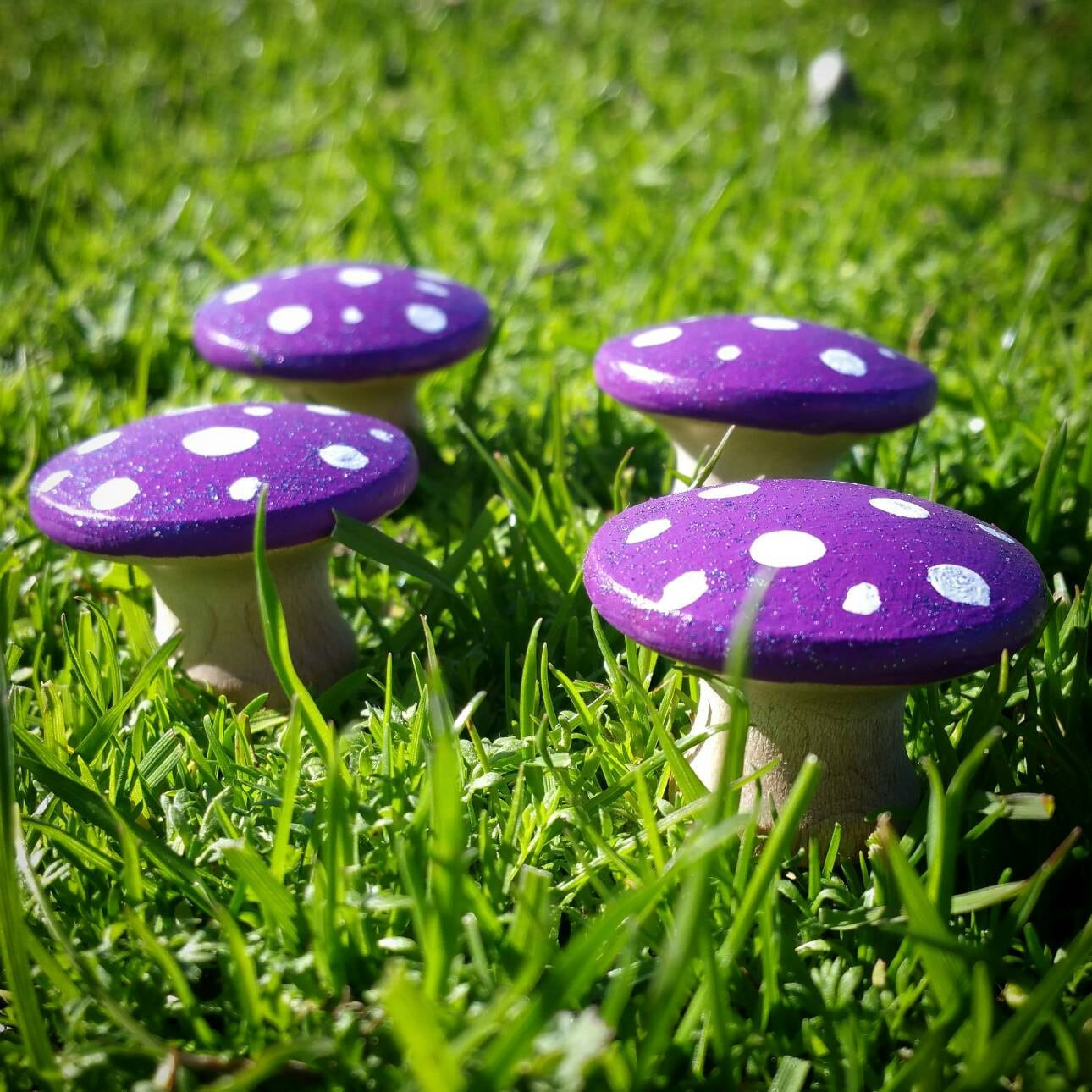 Fairy Toadstools Wooden Mushrooms Fairy Garden Toadstool - Etsy