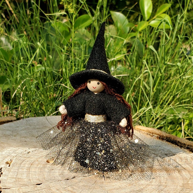 Cute Witch Doll Sweet Witch Figurine Handmade Small Witch | Etsy