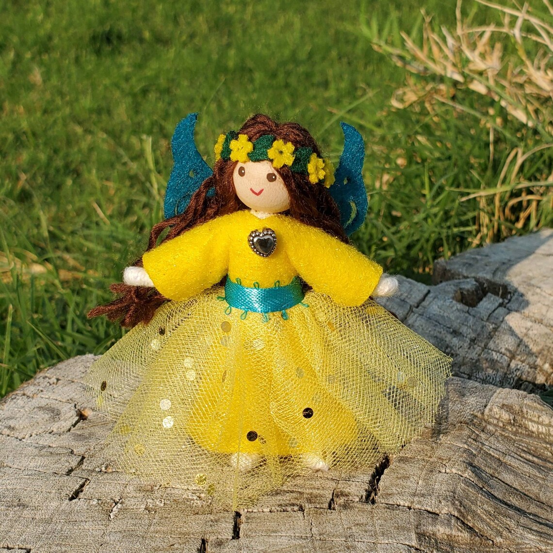 Mini Fairy Doll Toy - Flower Fairy Handmade - Small Fairy Doll - Bendy ...