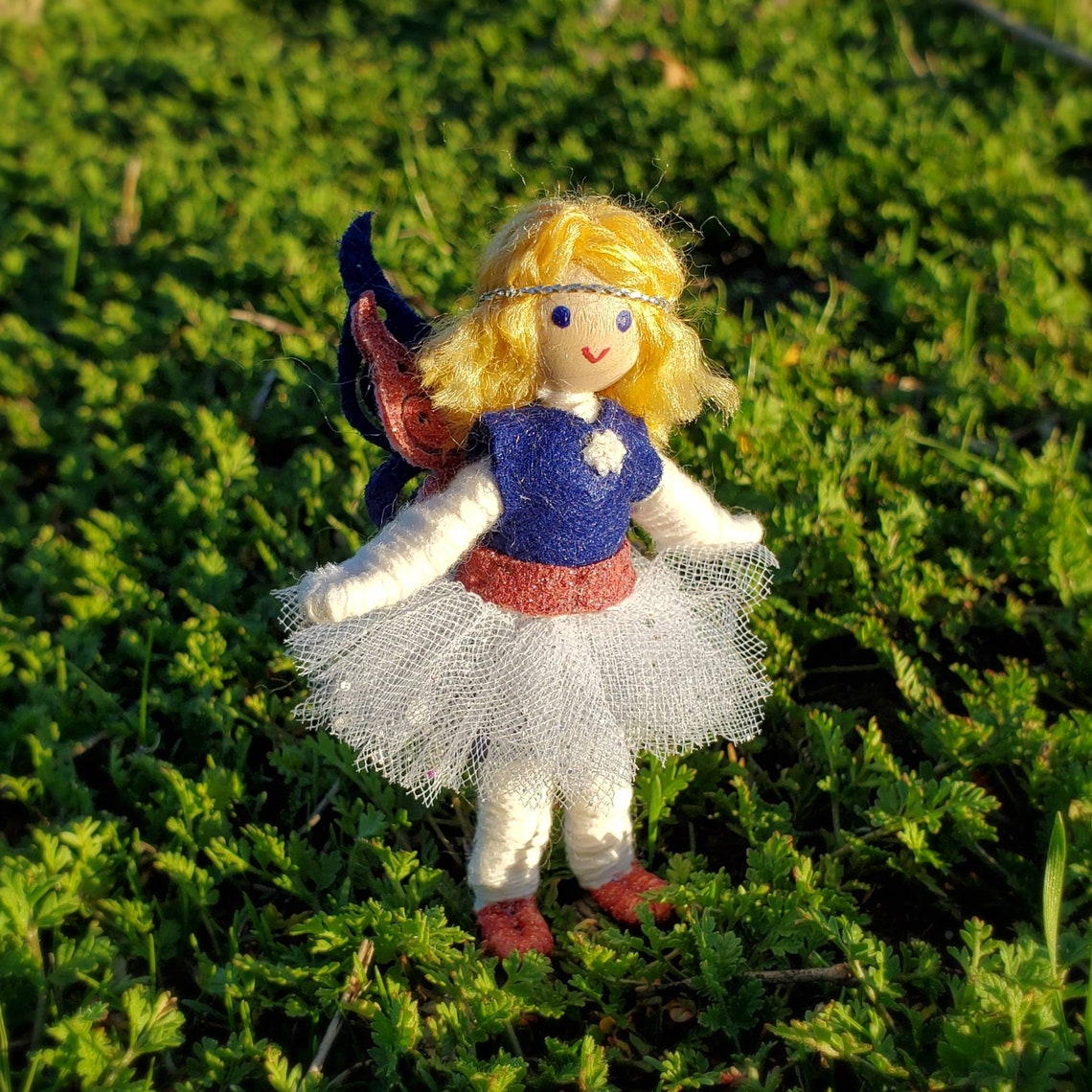 Independence Day Fairy Doll Toy 4th of July Red White and - Etsy