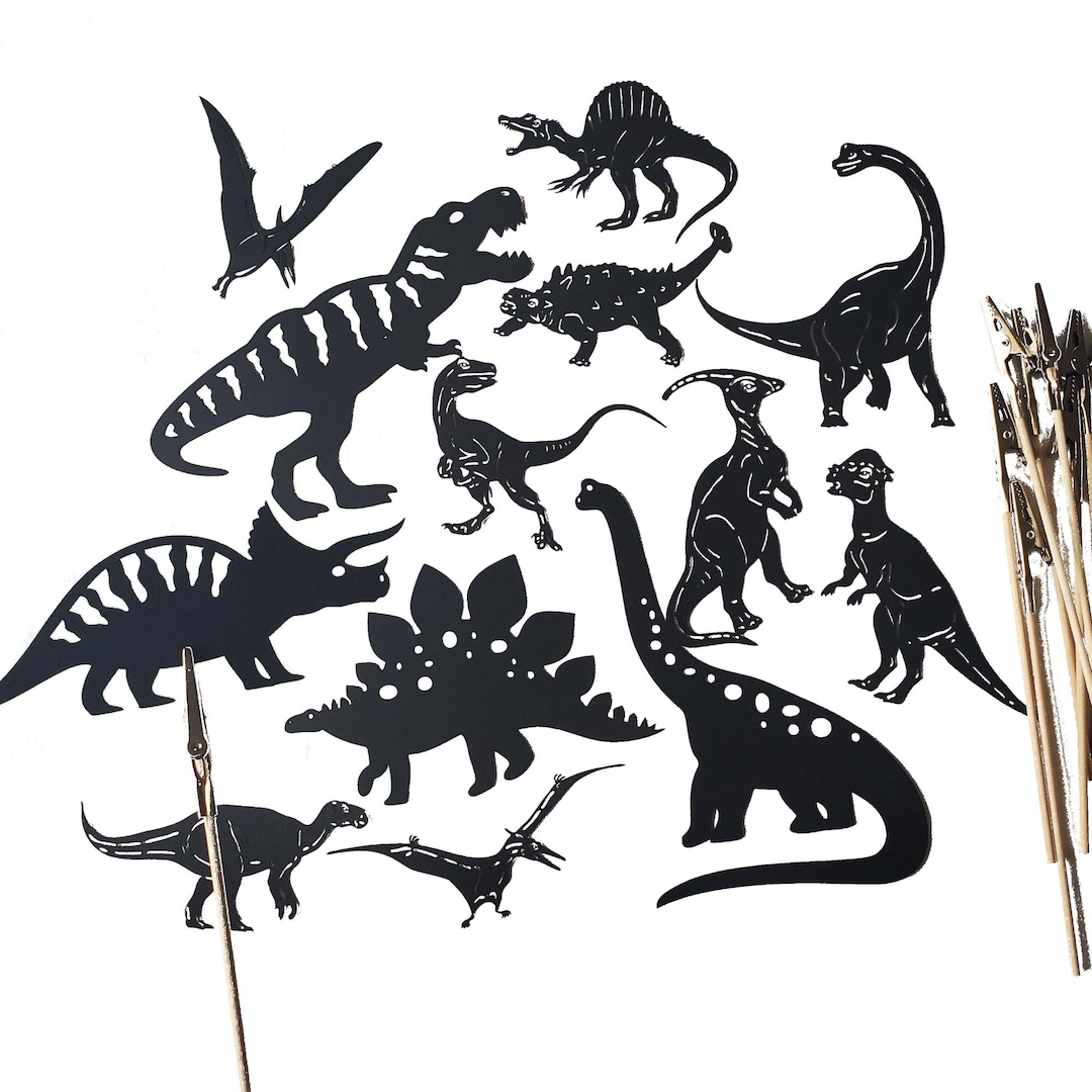 Dinosaur Shadow Puppets - Etsy
