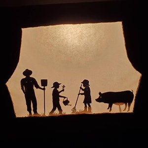 Shadow Puppets Farmer, Shadow Puppet Theater - Etsy