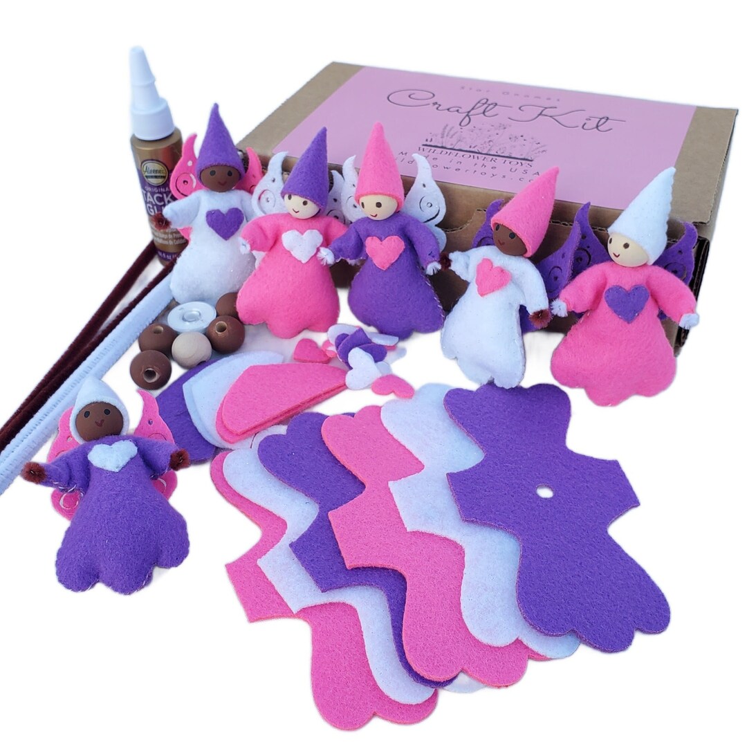 Felt Fairy Doll Craft Kit for Kids | Valentine's Day Sewing Kit | DIY ...