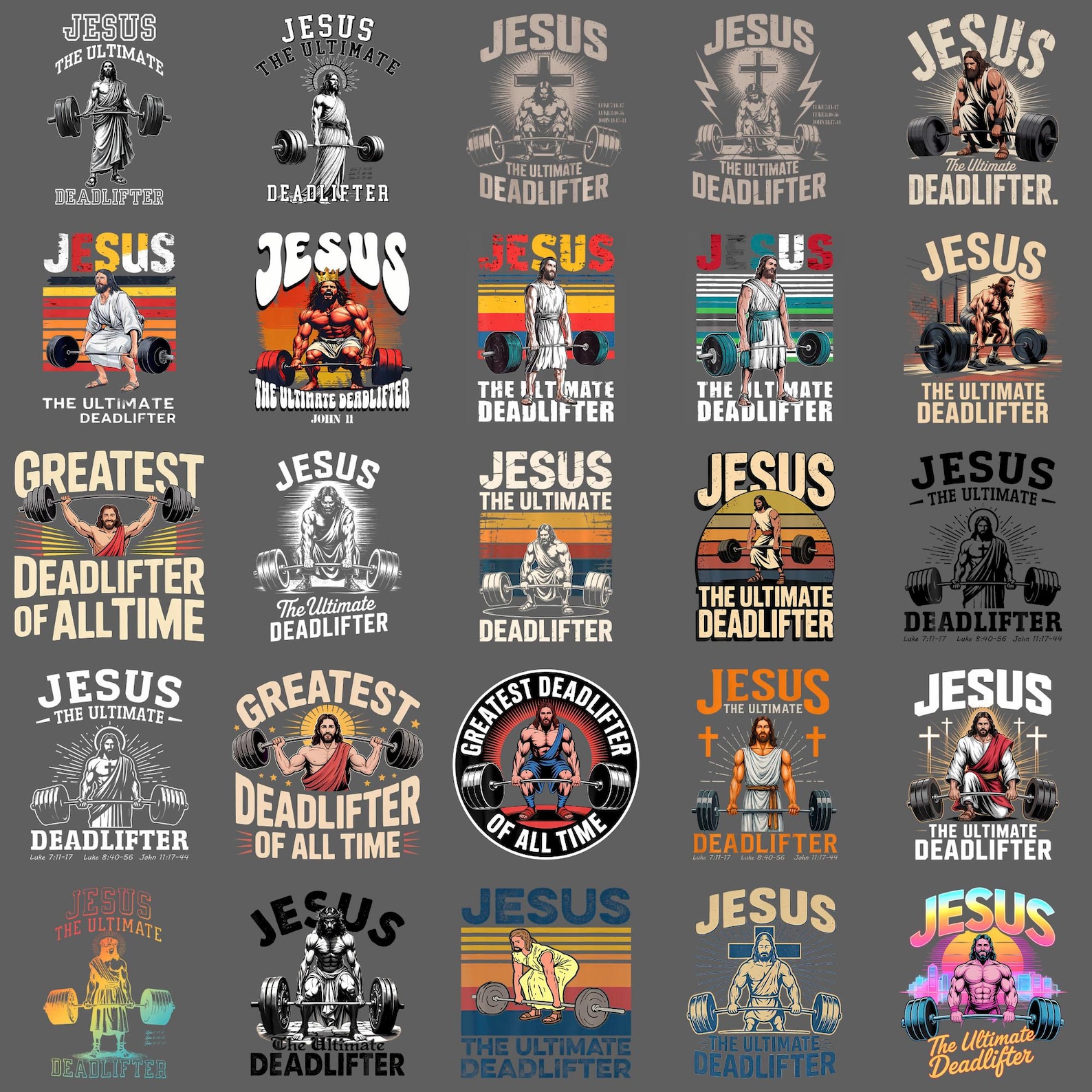 Jesus the Ultimate Deadlifter PNG, Slay Christian Fitness Faith Clipart ...