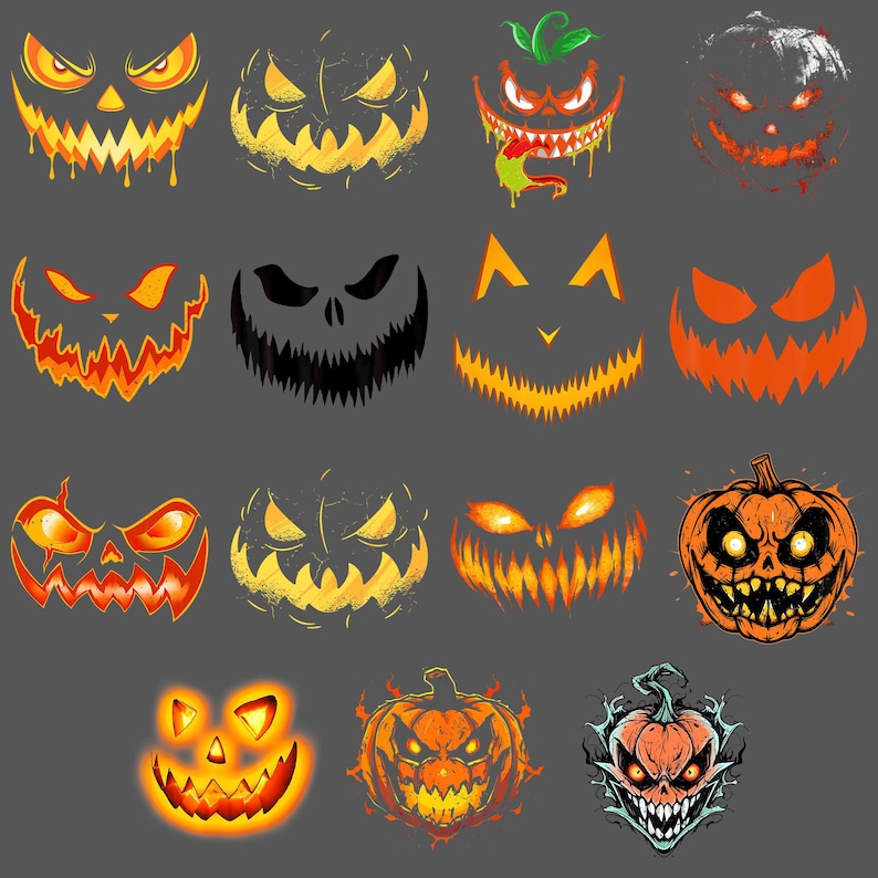 Jack O’ Lantern PNG, Scary Carved Pumpkin Face Halloween Costume ...