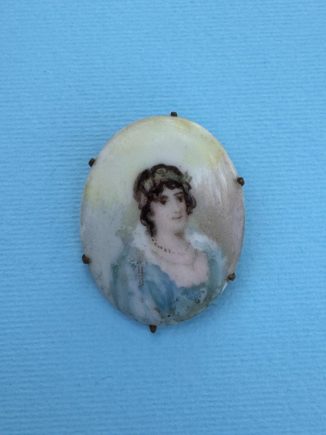 Antique Hand-painted Porcelain Portrait Brooch – Georgian/victorian ...