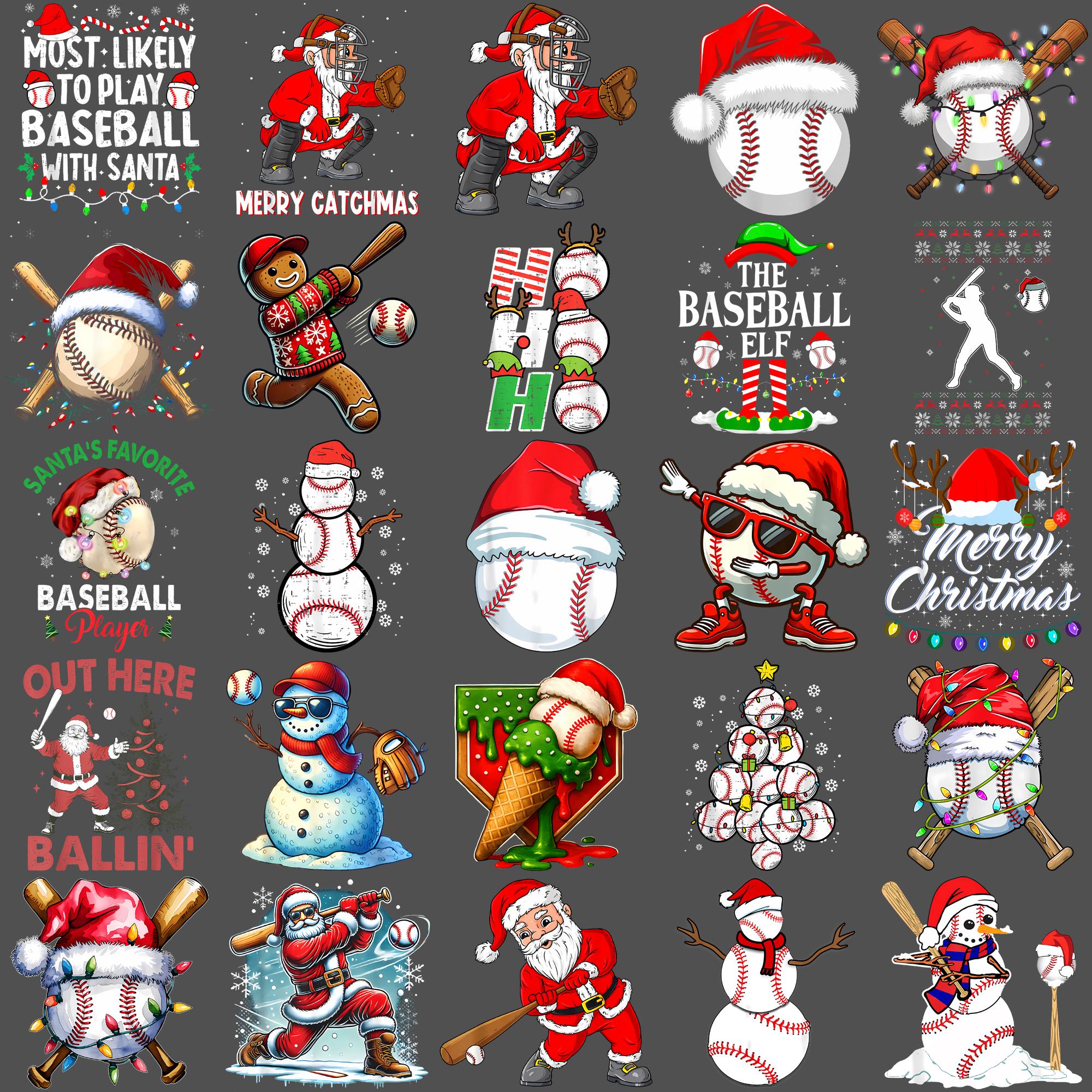 Santa Baseball Player PNG, Funny Christmas Sports Clipart, Holiday ...