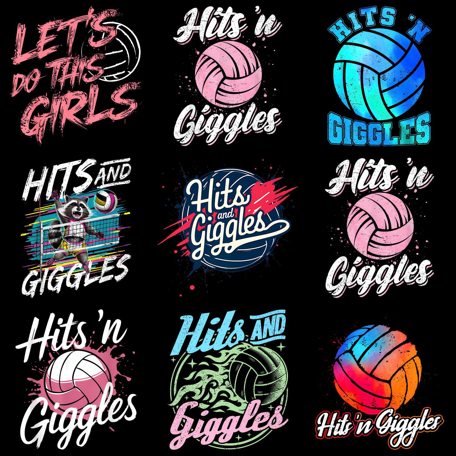 Hits ’n Giggles Volleyball PNG, Funny Sports Team Quote Clipart ...