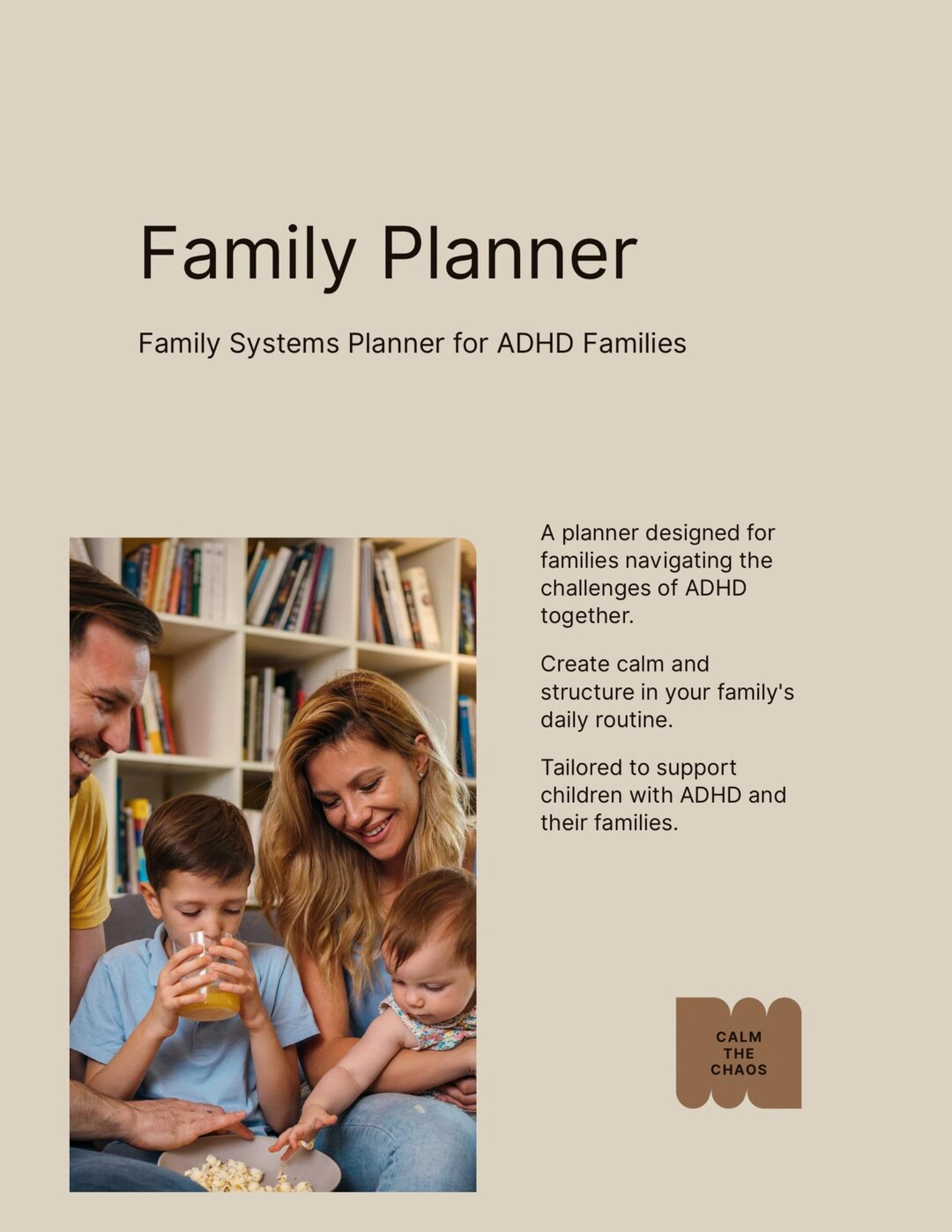 Calm the Chaos Family Planner | Adhd-friendly Routines, Chore Chart ...