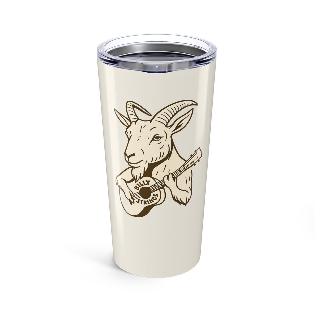 Billy Strings Goat Guitar Tumbler | 20oz Insulated Stainless Steel Cup ...