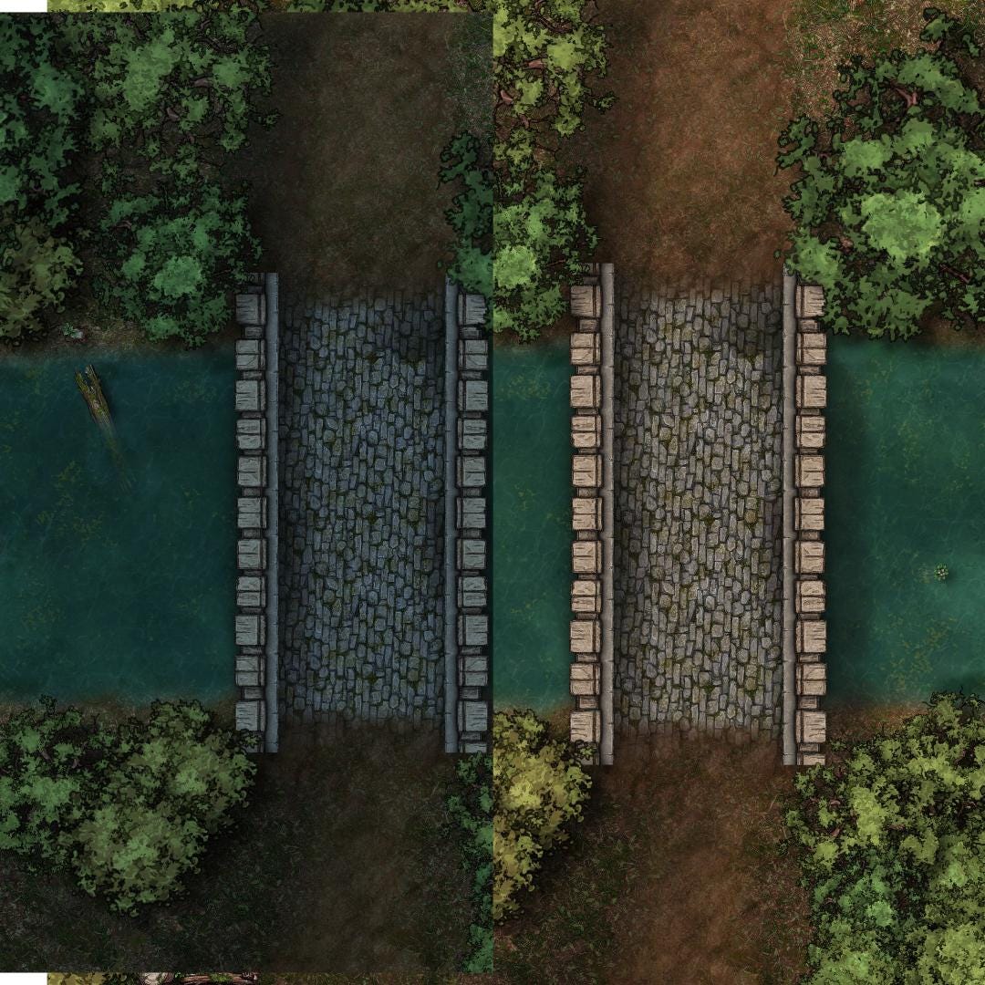 D&D, TTRPG Forest Battlemap #2 - Etsy