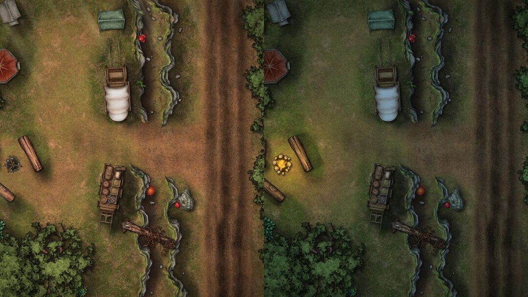 D&D, TTRPG Forest Battlemap #3 - Etsy