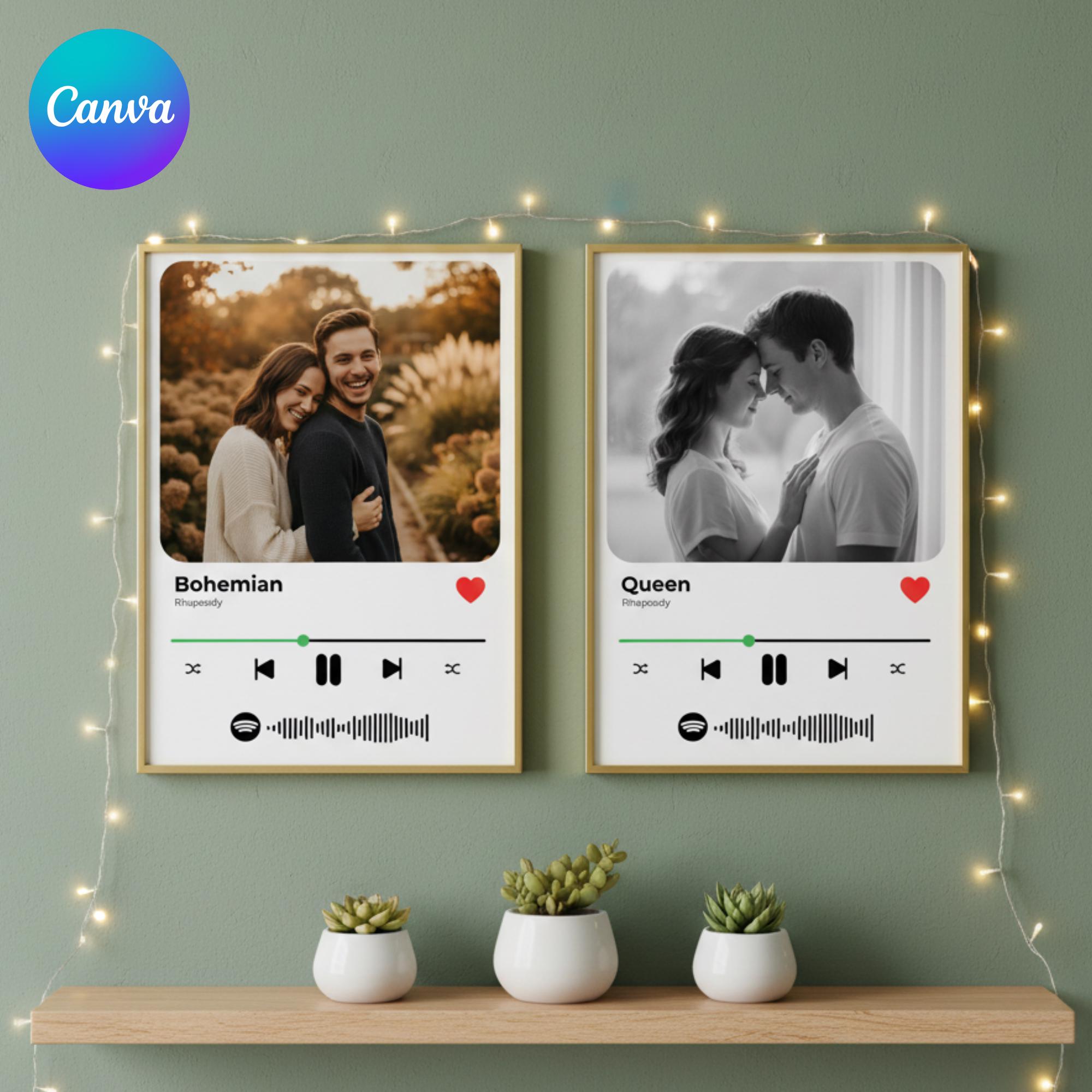 Spotify Wallet Card | Custom Music Gift | Gift for Him & Her | Digital ...