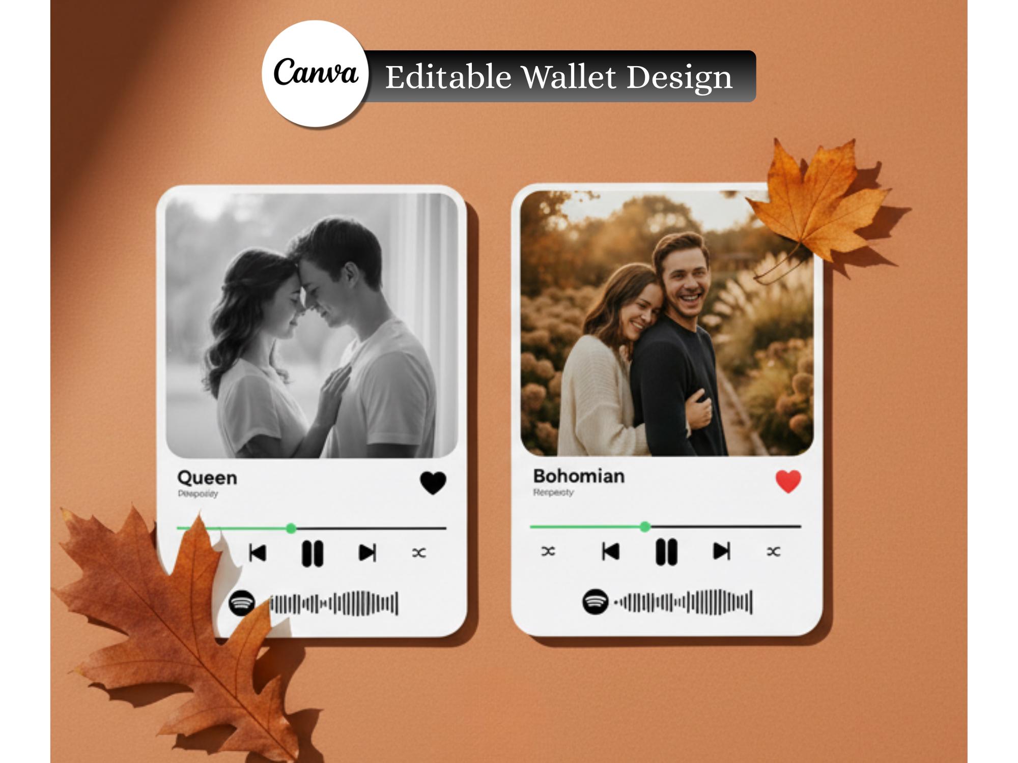 Spotify Wallet Card | Custom Music Gift | Gift for Him & Her | Digital ...