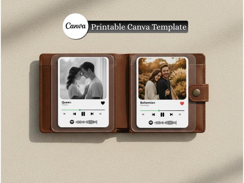 Spotify Wallet Card | Custom Music Gift | Gift for Him & Her | Digital ...