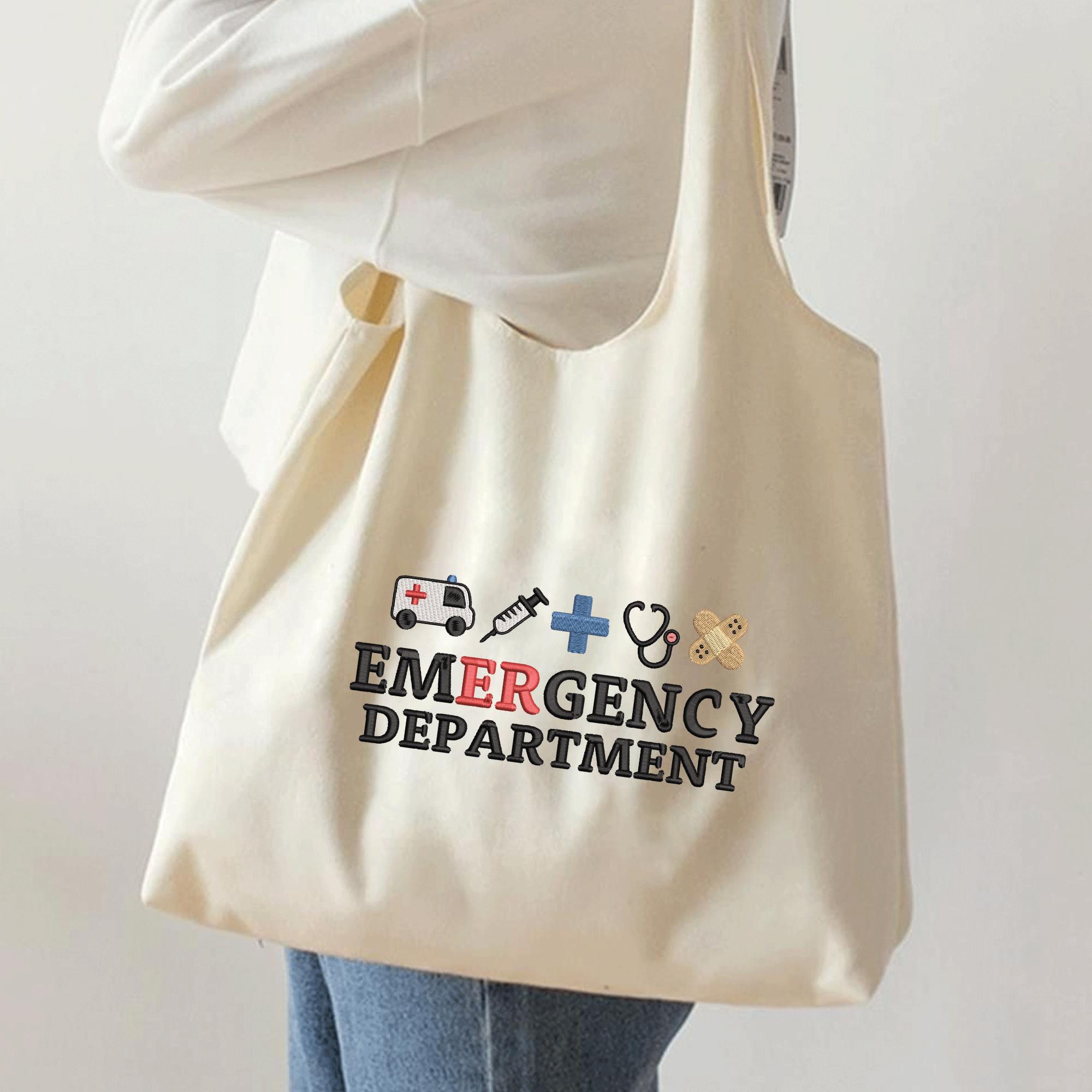Emergency Department Embroidery Design: ER Nurse Football File (digital ...
