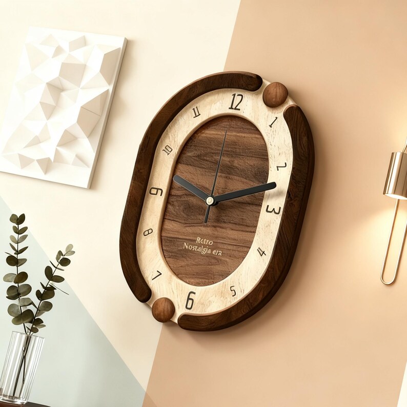 Mid Century Wall Clock Sandstone Dial Aluminum Frame 3 Sizes Gold Black ...