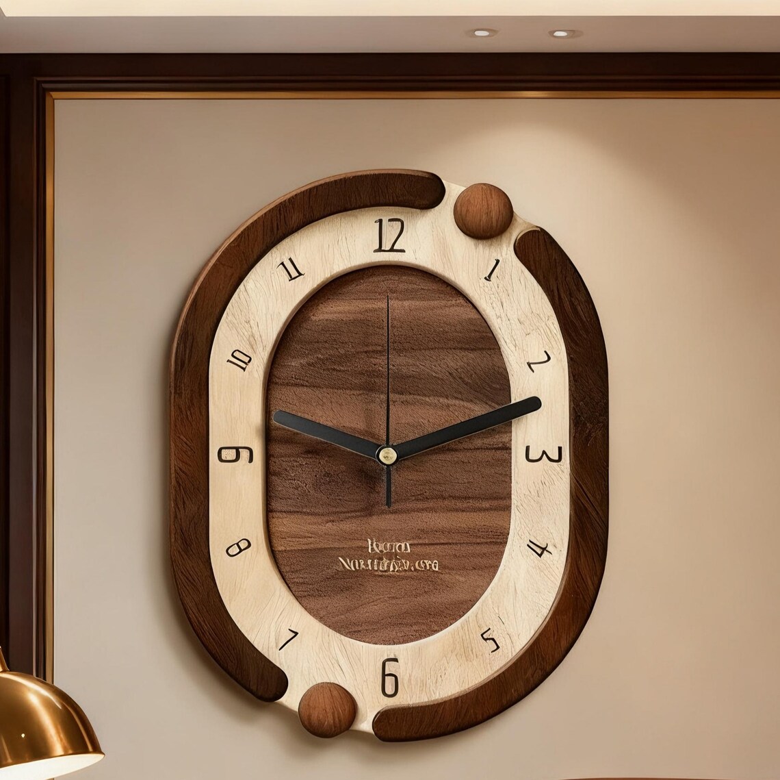 Mid Century Wall Clock Sandstone Dial Aluminum Frame 3 Sizes Gold Black ...