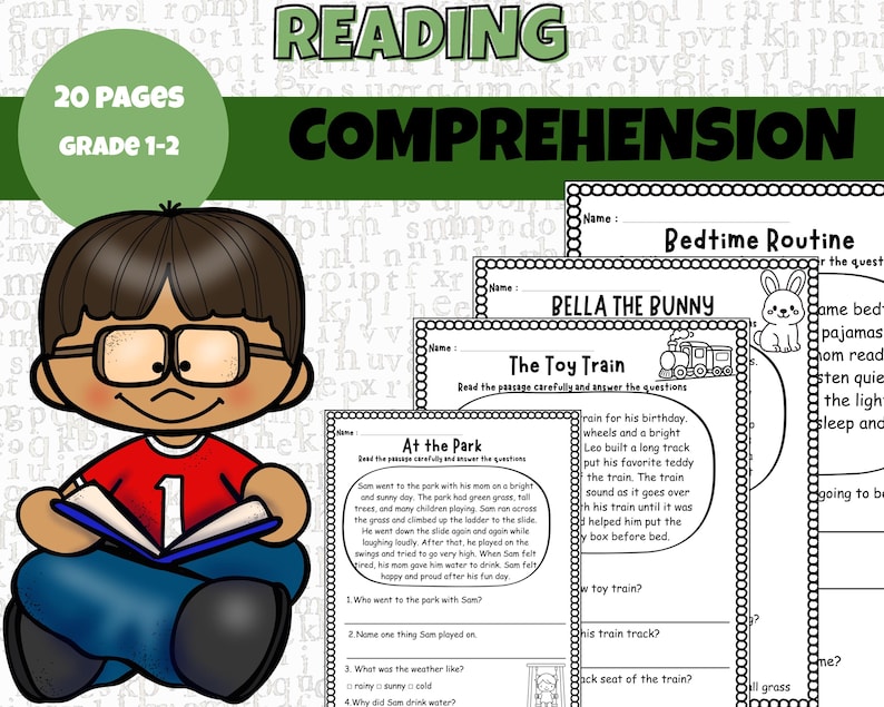 Reading Comprehension Worksheets | Grade 1 & 2 Reading Passages ...