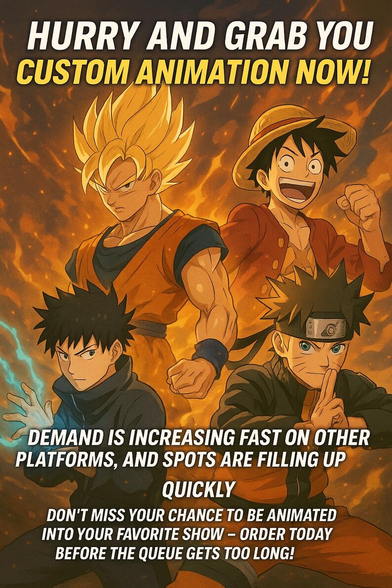 Custom Anime Portrait – Personalized Cartoon Drawing, Anime Style ...