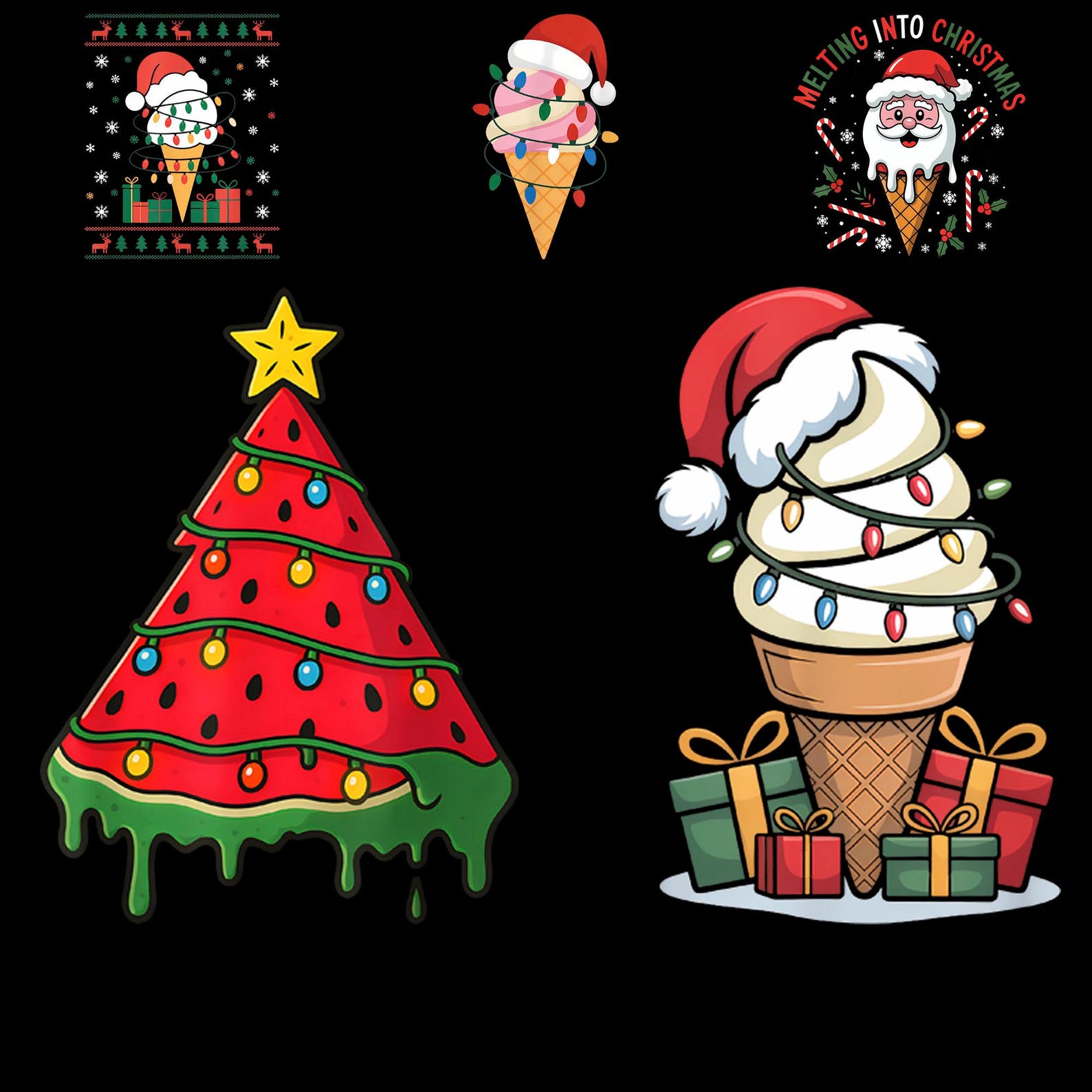 Funny Christmas Drip for Boys PNG – Ice Cream Drip Holiday Style ...