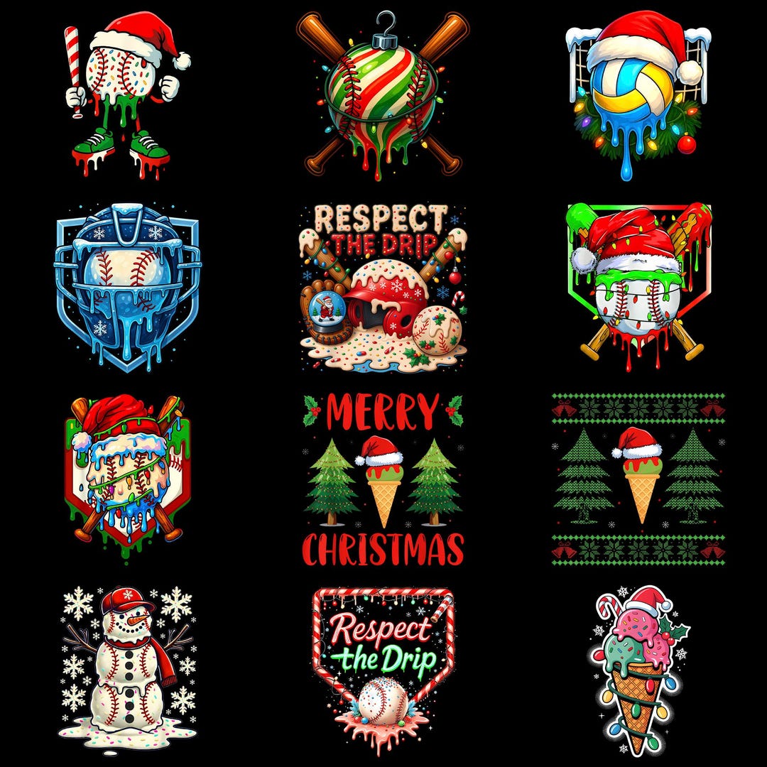 Funny Christmas Drip for Boys PNG – Ice Cream Drip Holiday Style ...